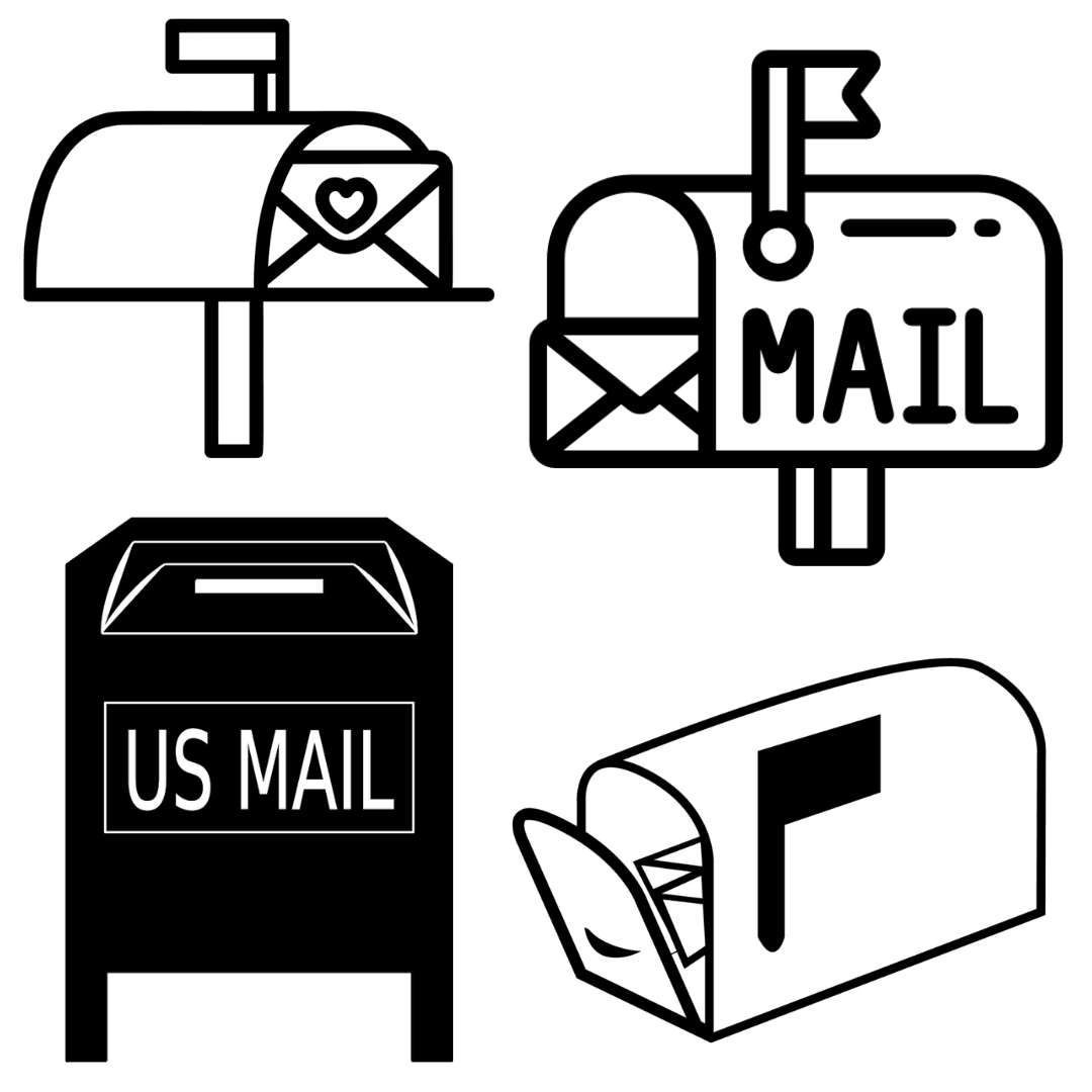 mailbox clipart black and white, mailbox png transparent, ma | Inspire ...