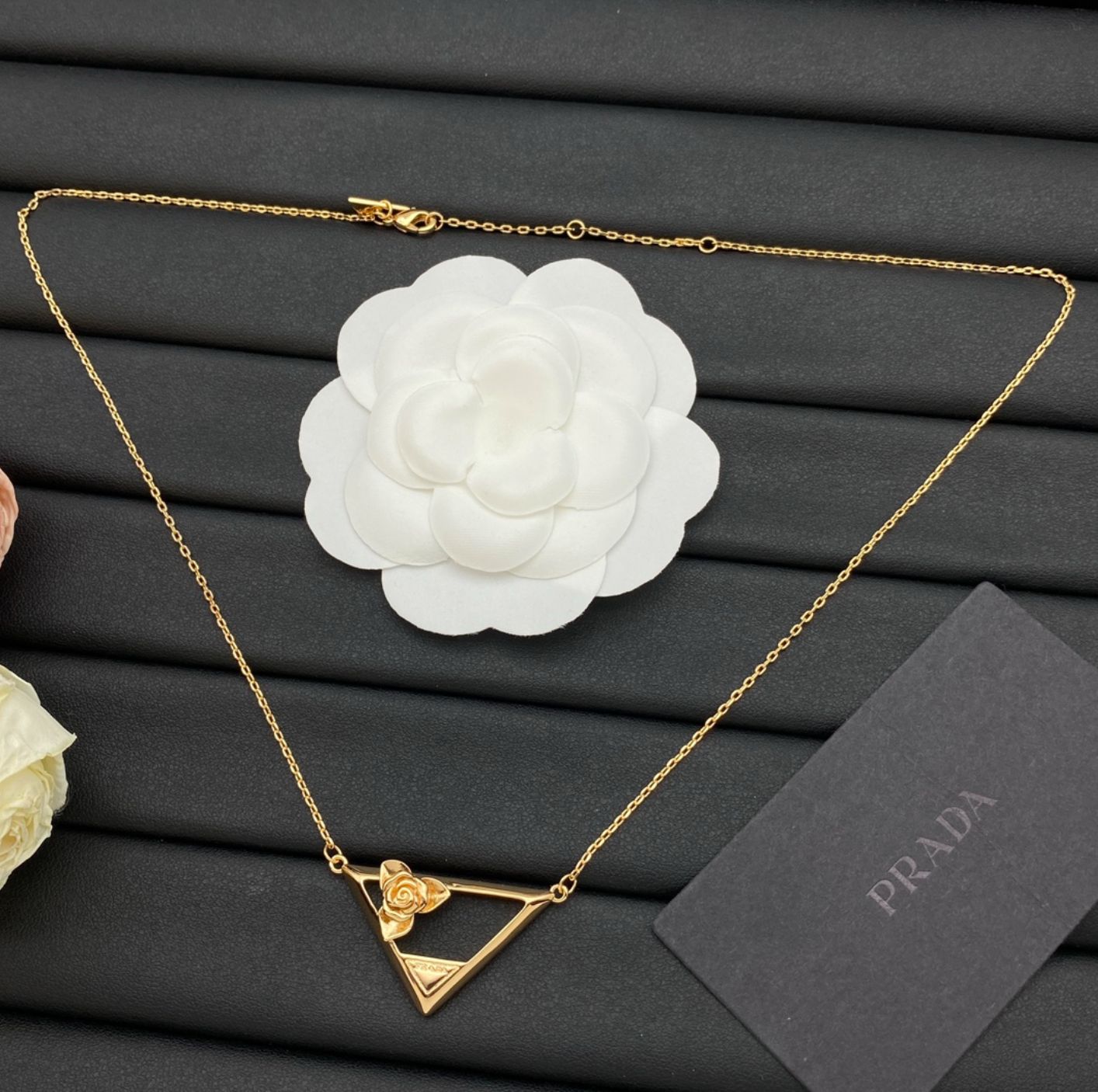 Elegant Prada Triangle Necklace Collection - Premium Fashion | Inspire ...