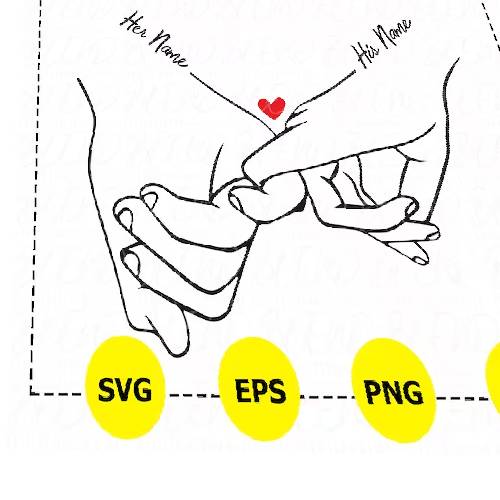 Holding Hands SVG, Pinky Hold, Love, SVG Cut File, Customize | Inspire ...