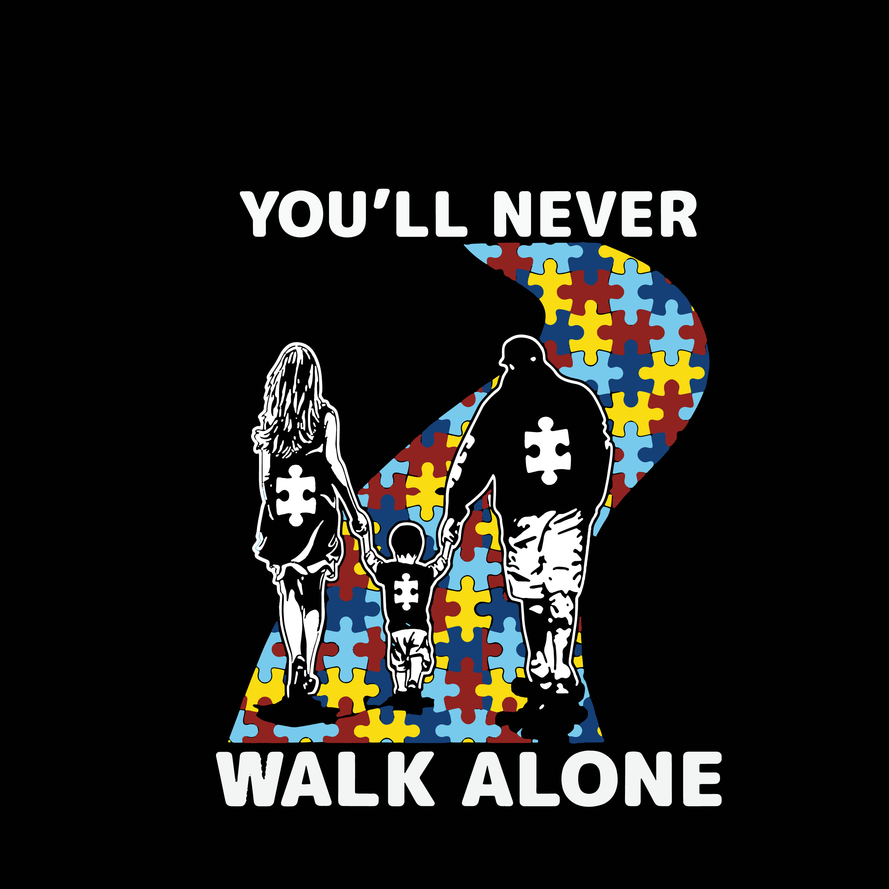 You Never Walk Alone Svg, Autism Svg, Awareness Svg, Autism | Inspire ...