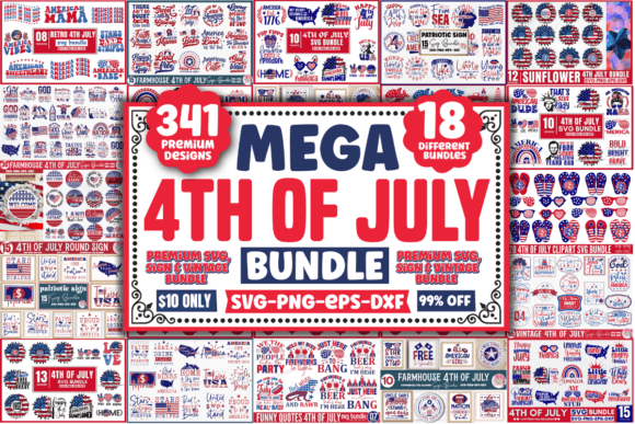 Mega 4th of July Bundle, 4th of July Bundle Svg file, 4th of | Inspire ...