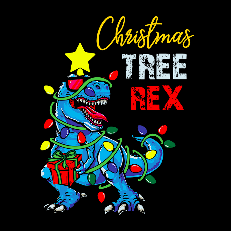 Christmas Dinosaur T Rex Tree Svg, Christmas Boys Kids Pajam | Inspire ...