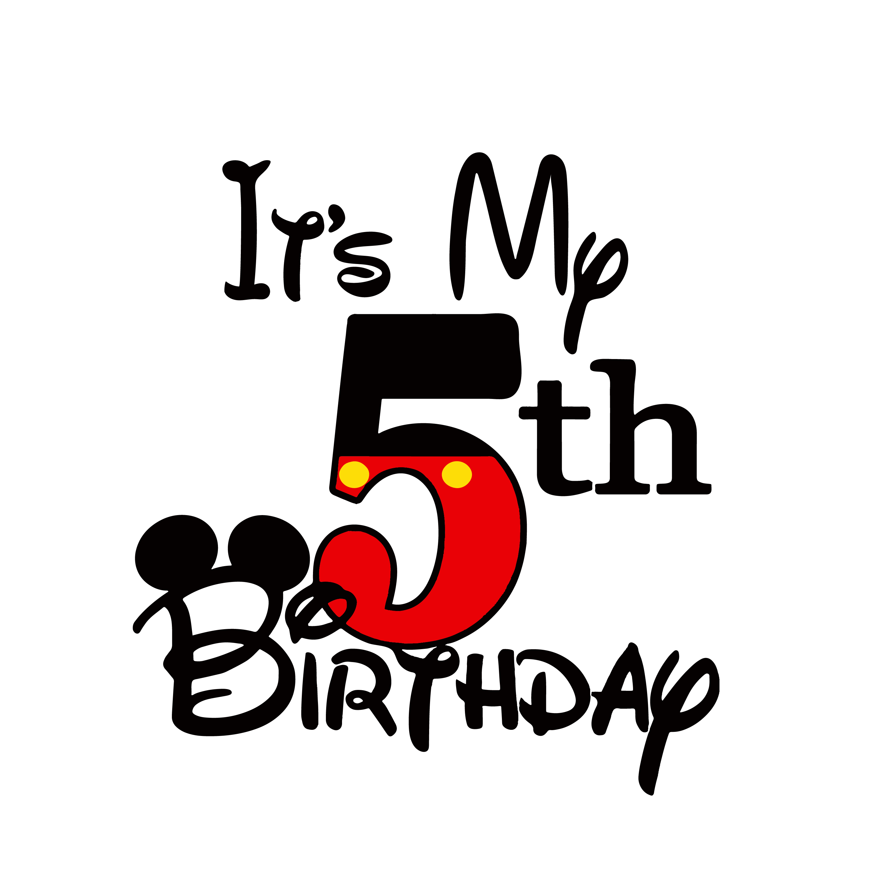 5th Birthday Mickey svg, Mickey Birthday Svg, Five Mickey Mo | Inspire ...