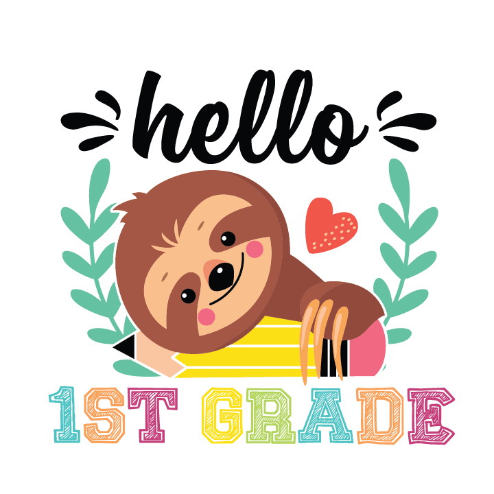 Hello 1st Grade Svg, School Sloth Shirt Svg, Cute Gift For K | Inspire ...