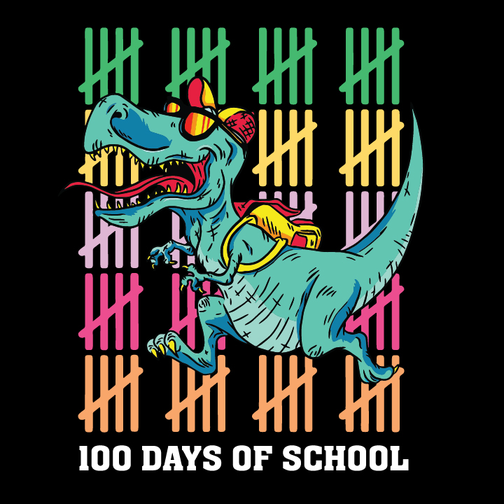 Dinosaur SVG, Dinosaur 100 Days Of School 100 th Day Of Scho | Inspire ...