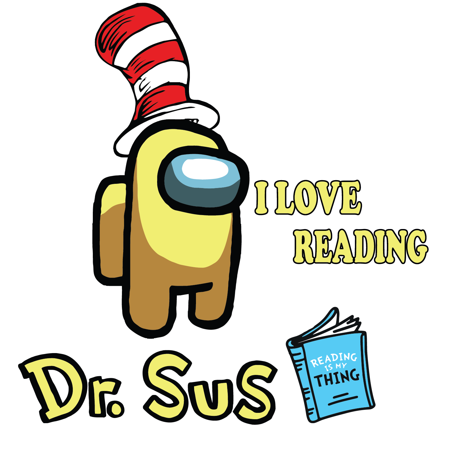 Dr Sus yellow Among Us Svg, Dr Sus Svg, Dr Seuss Svg, Among - Inspire ...