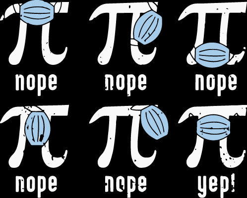 Nope Funny Face Mask Pi Day Svg, Pi Day Svg, Wearing Face Ma | Inspire ...