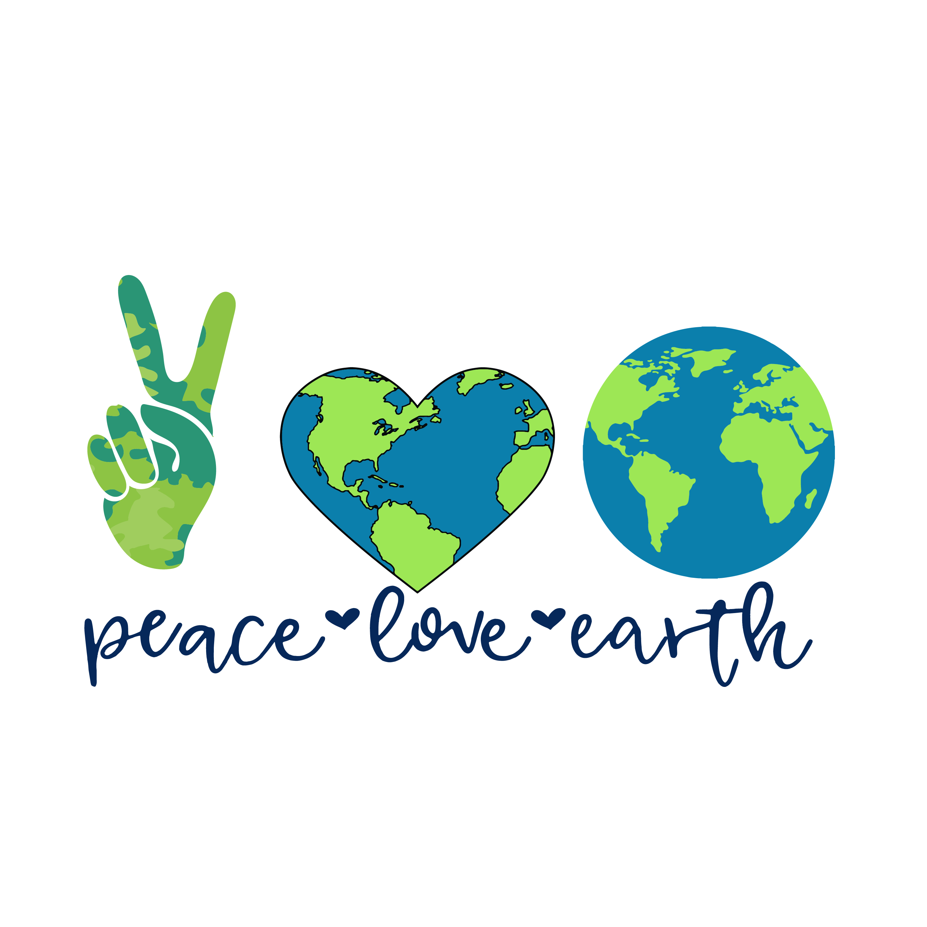 Peace Love Planet Earth Svg, Earth Day logo Svg, Save the Pl - Inspire ...