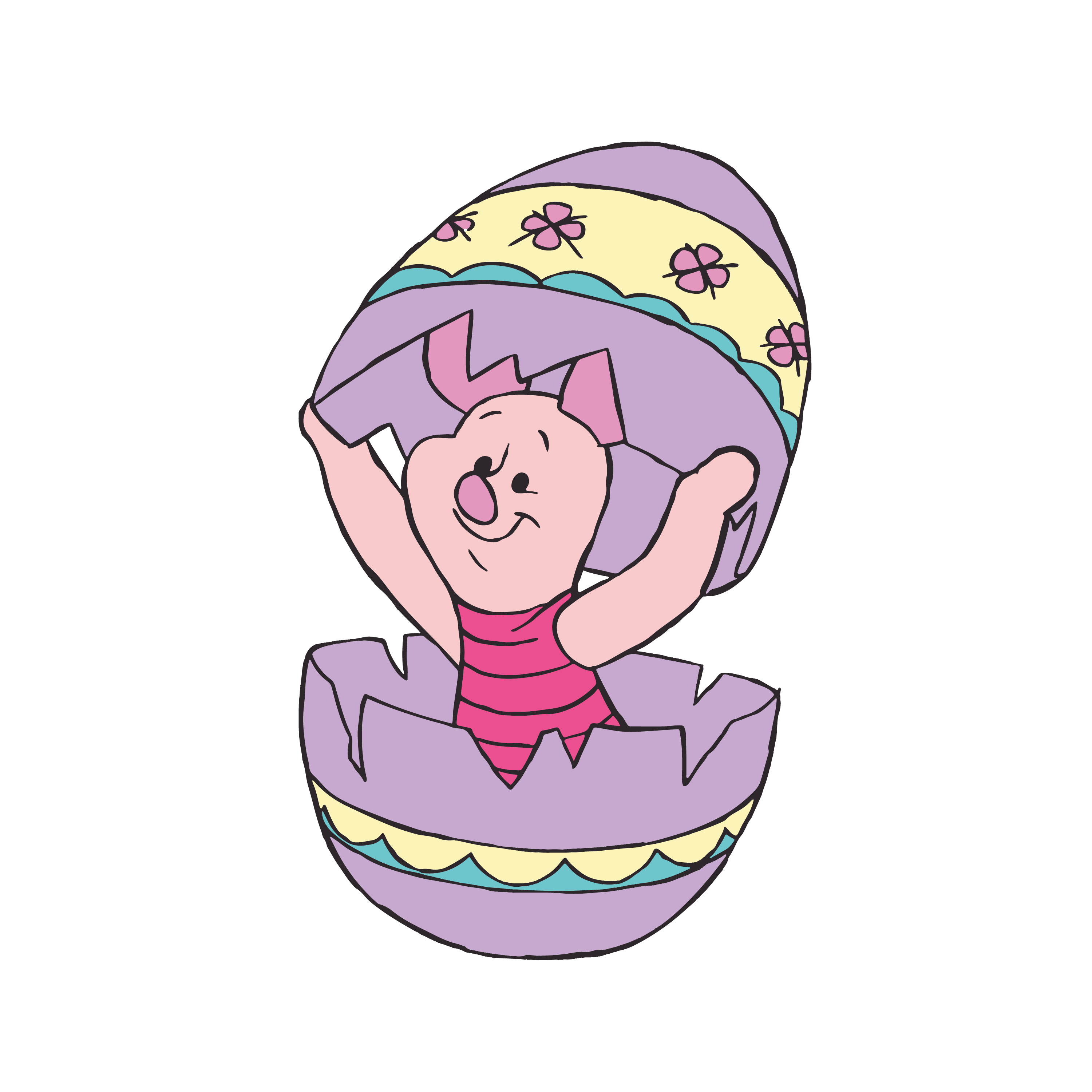 Winnie the Pooh Svg, Piglet in Easter Egg PNG, Piglet Winnie | Inspire ...