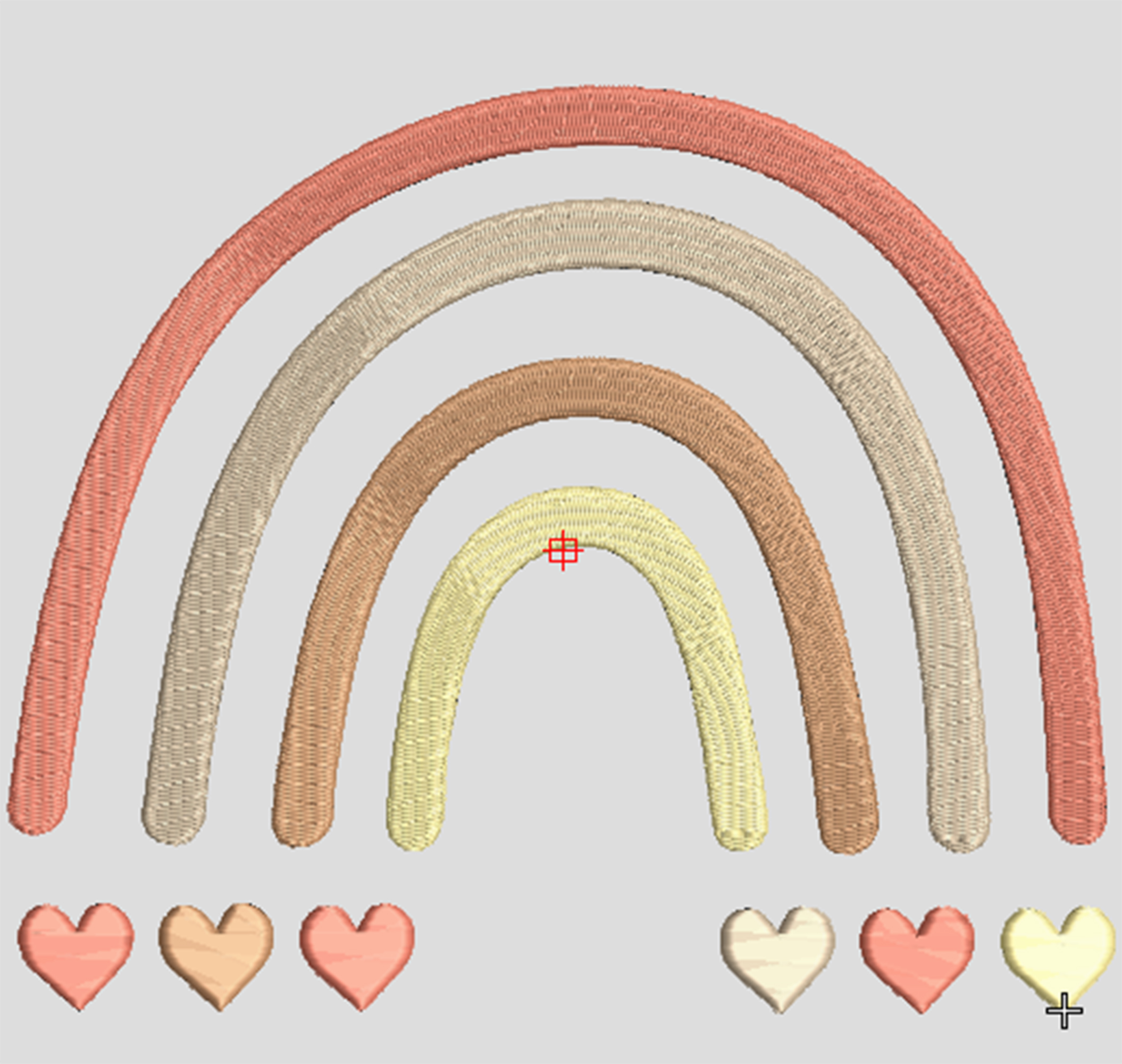 Boho Rainbow Machine Embroidery Design, Instant Download 7 | Inspire Uplift