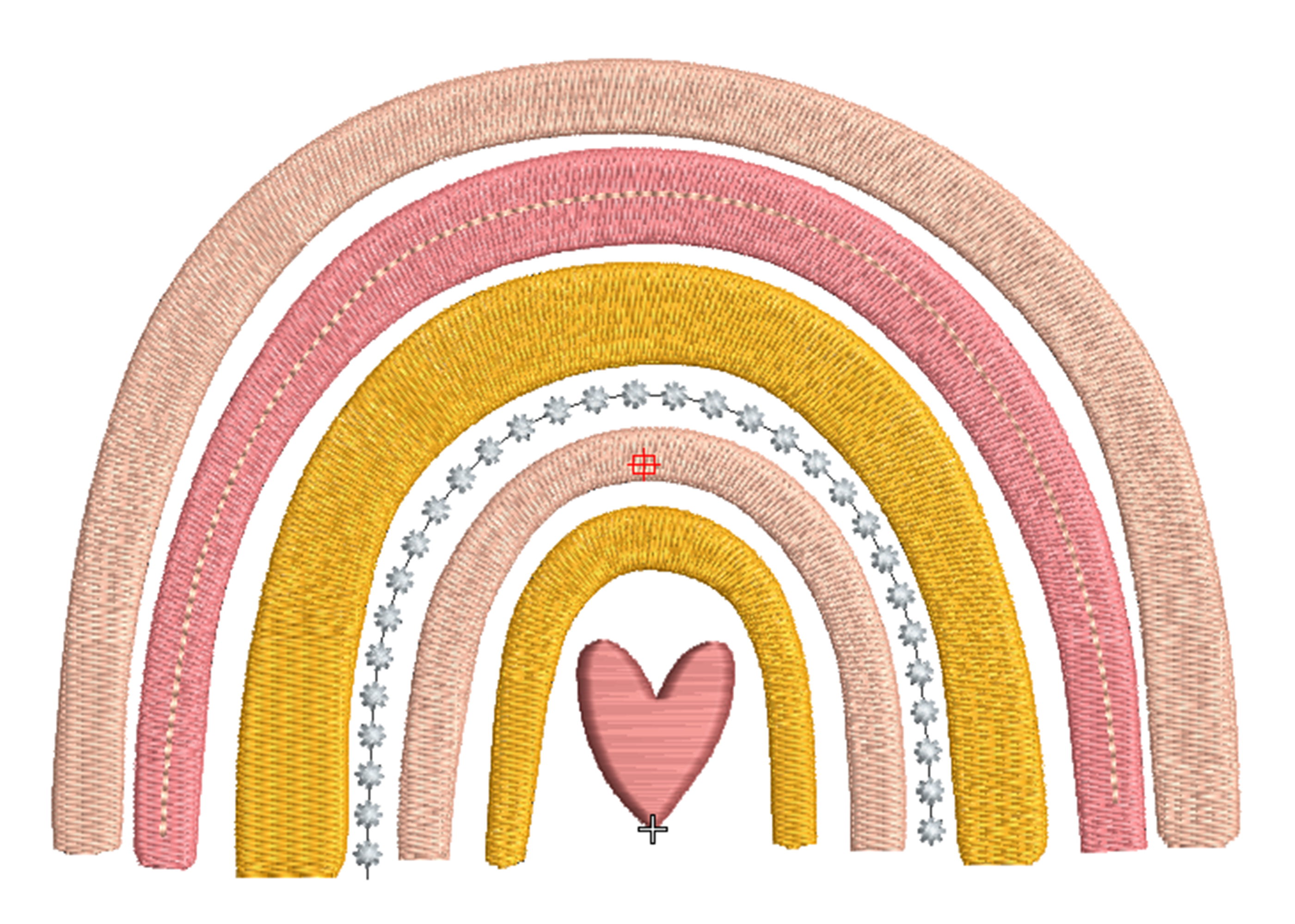 Boho Rainbow Machine Embroidery Design, Instant Download wit | Inspire ...