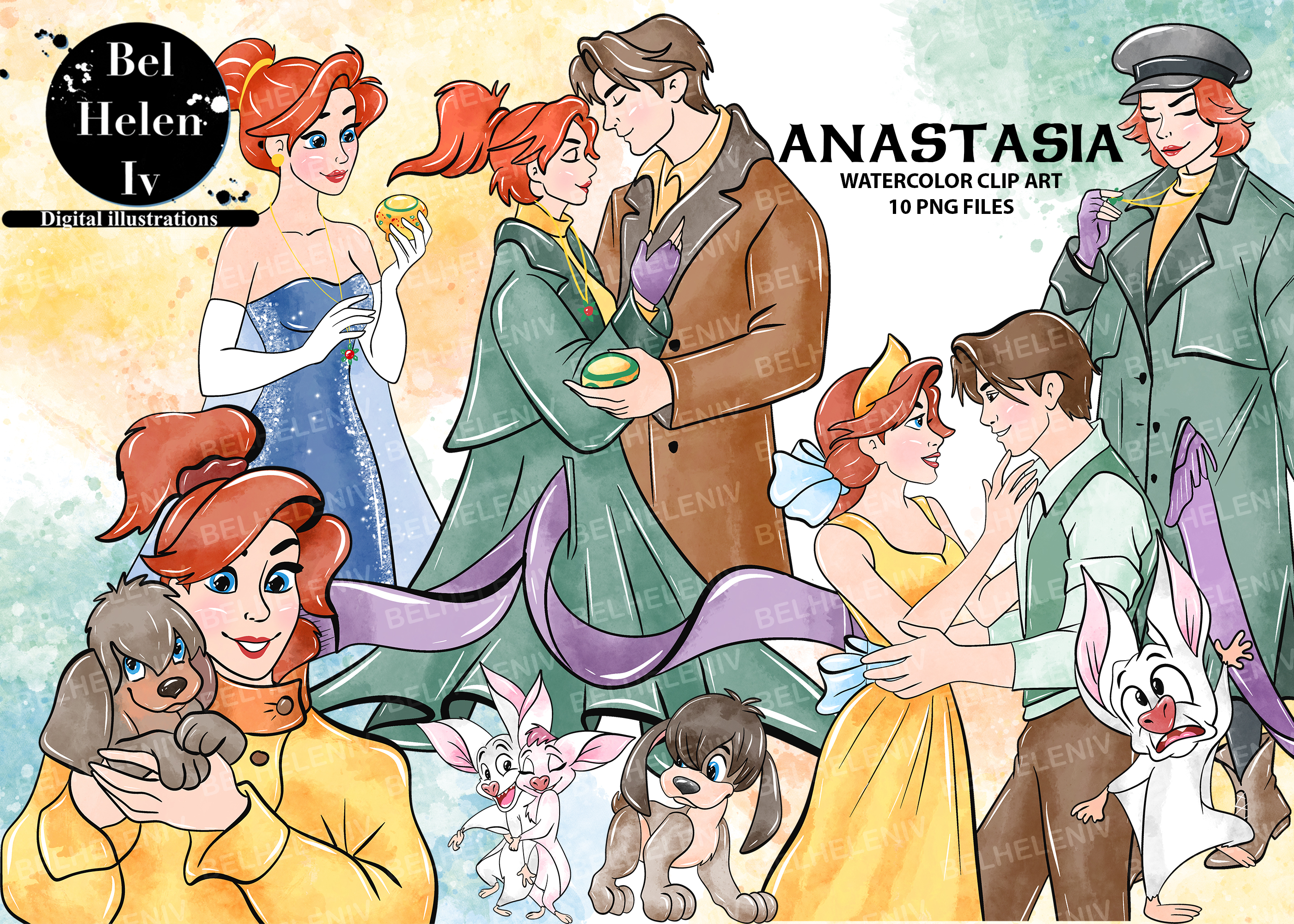 Anastasia Clip Art Anastasia Watercolor Clip Art Inspire Uplift