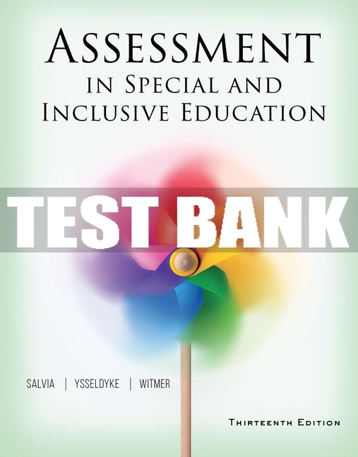Test Bank For Assessment in Special and Inclusive Education | Inspire ...