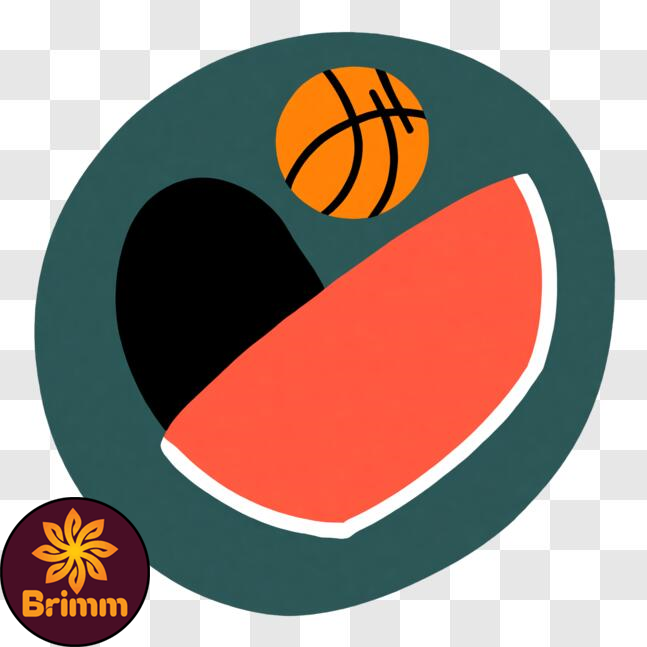 Watermelon and Basketball in Upside Down Heart Shape PNG Des - Inspire ...