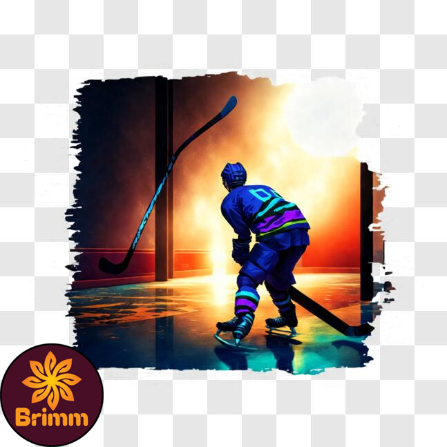 Hockey Player Shooting Puck on Ice PNG Design 122 | Inspire Uplift