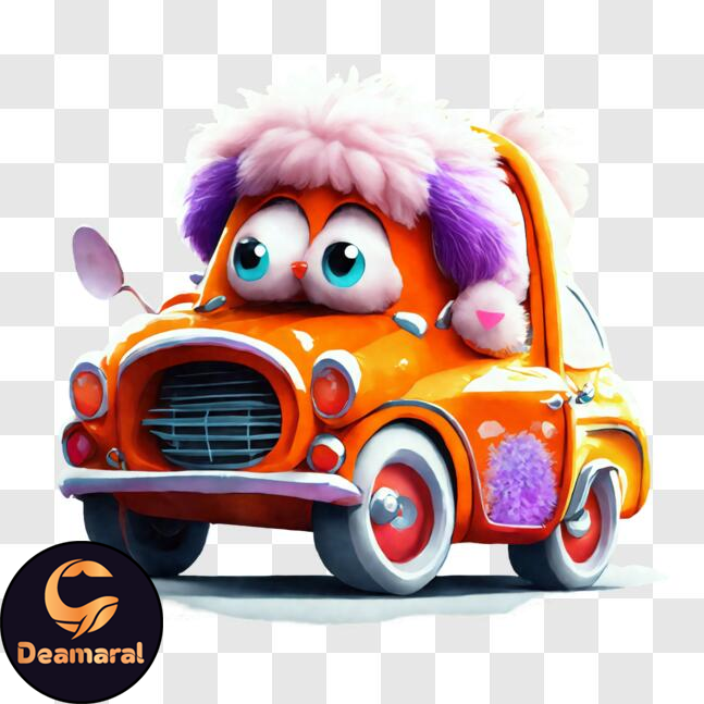 Colorful Cartoon Character Driving Car PNG Design 168 - Inspire Uplift
