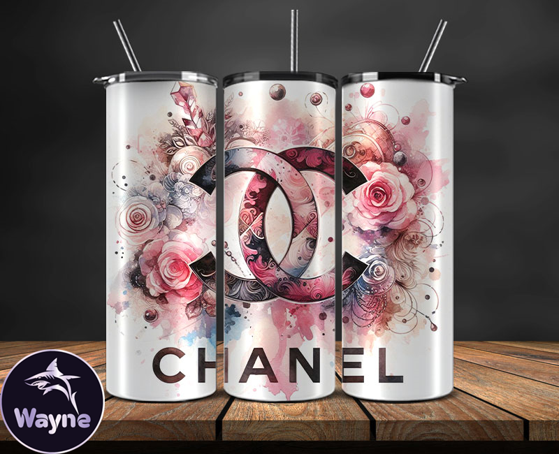 Chanel Tumbler Wrap, Chanel Tumbler Png, Chanel Logo, Luxur | Inspire ...
