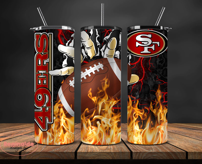 San Francisco 49ers Tumbler Wrap, Fire Hand NFL Tumbler Wrap | Inspire ...