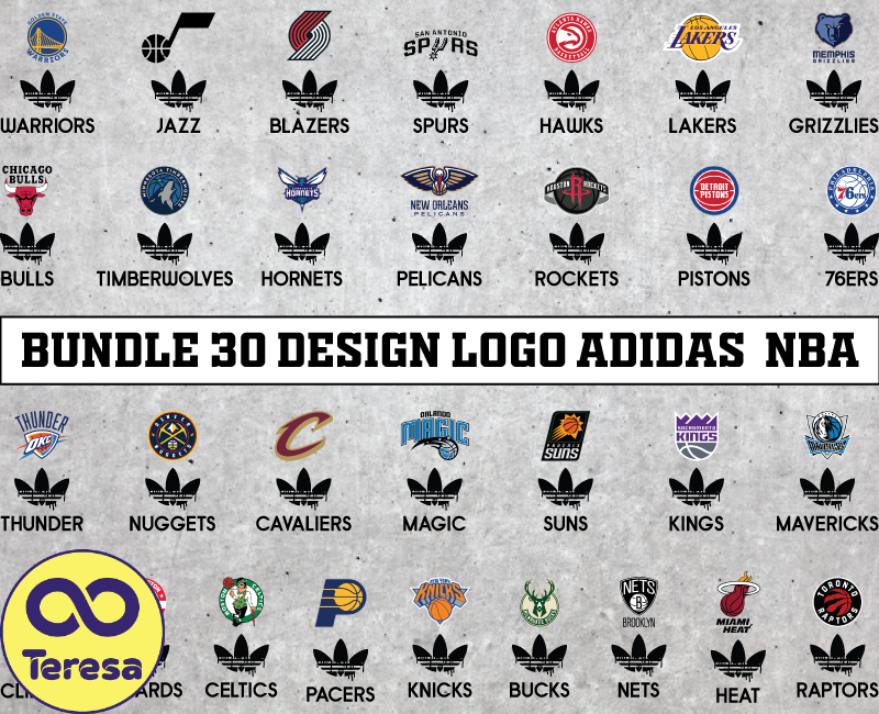 Bundle 30 design logo Adidas NBA, NBA Logo, NBA Logo Team, N | Inspire ...