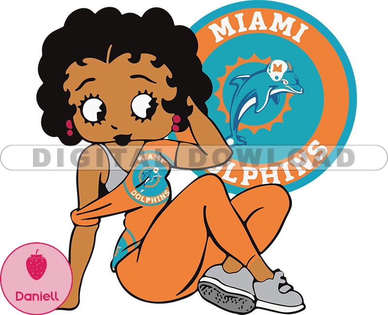 Miami Dolphins Betty Boop Svg, NFL Svg, Girl Sport Svg, Foot | Inspire ...