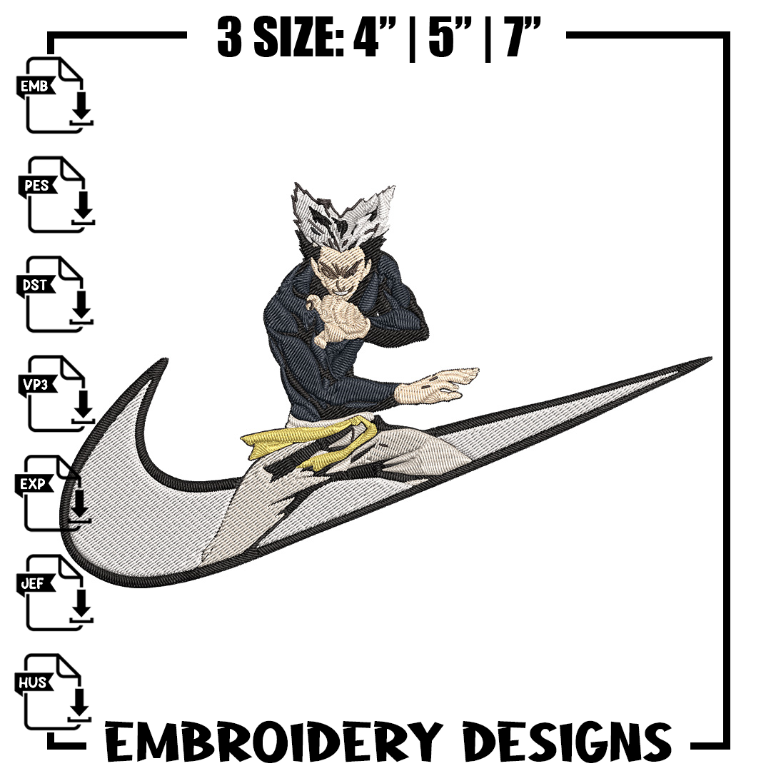 Garou x nike Embroidery Design, One punch man Embroidery, Em | Inspire ...