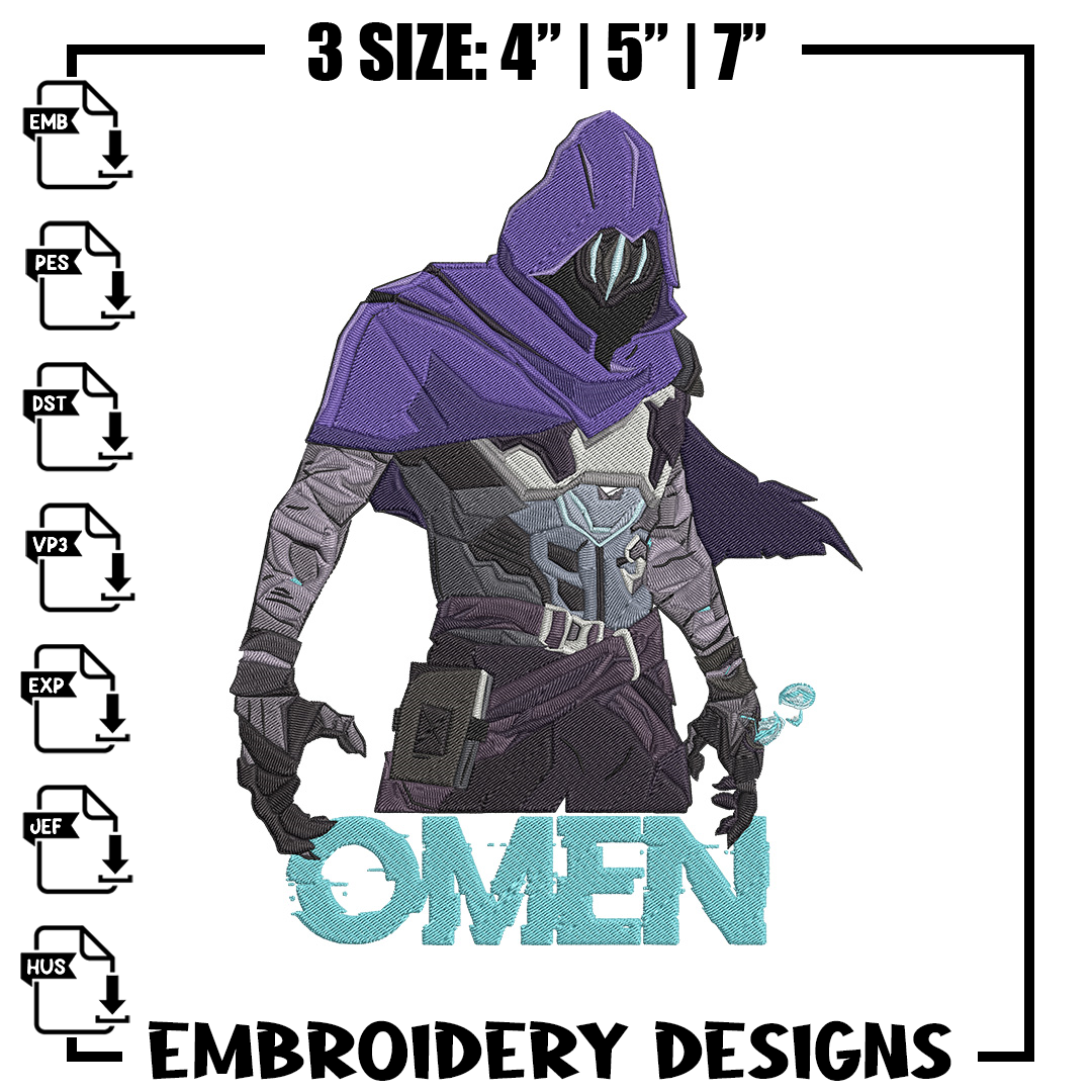 Omen poster Embroidery Design, Valorant Embroidery, Embroide - Inspire ...