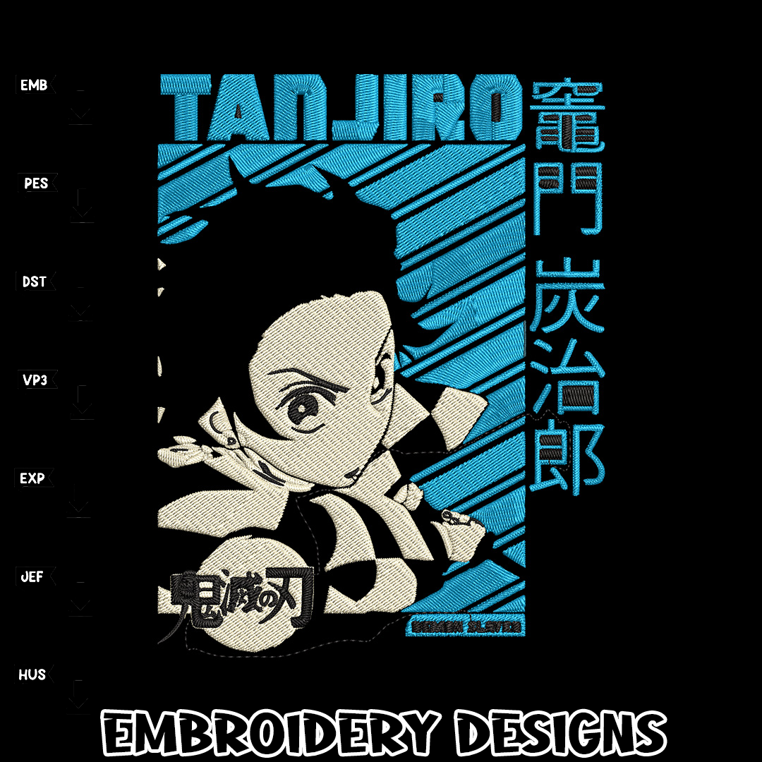 Tanjiro Poster Embroidery Design, Demon slayer Embroidery,Em - Inspire ...
