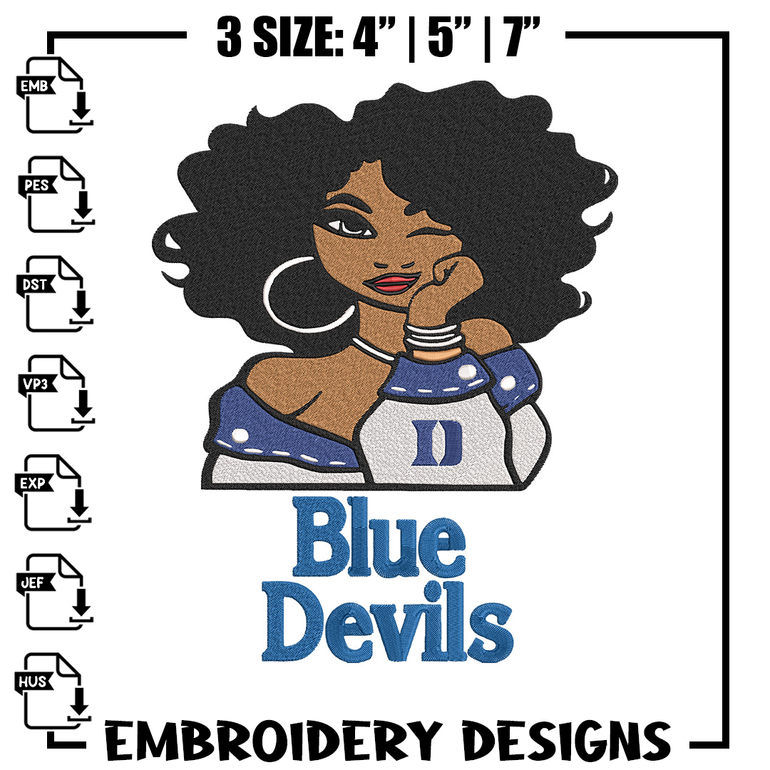 Blue Devils girl embroidery design, NCAA embroidery, Embroid - Inspire ...