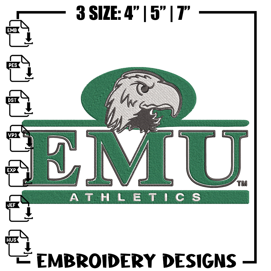 Eastern Michigan logo embroidery design, NCAA embroidery,Emb - Inspire ...