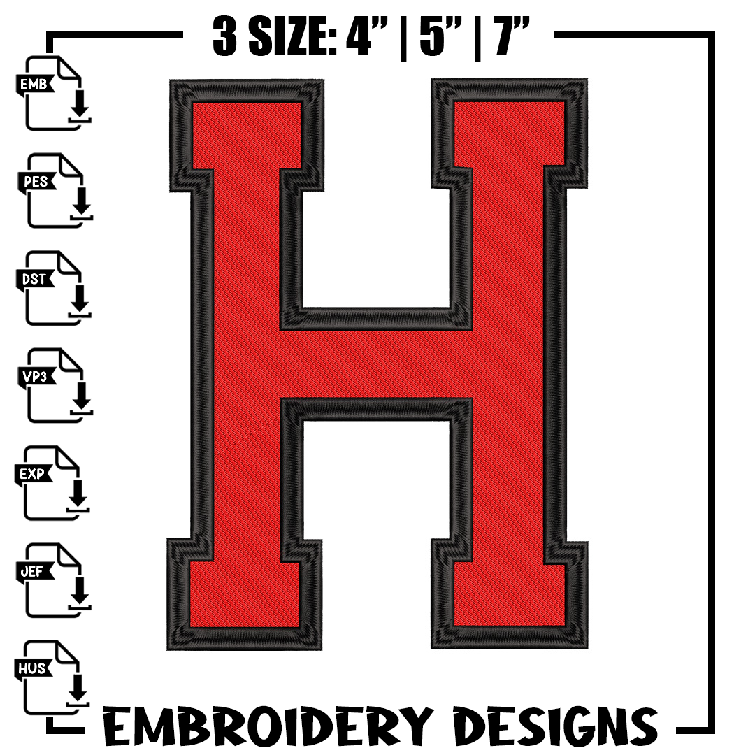 Harvard University logo embroidery design, Sport embroidery, | Inspire ...