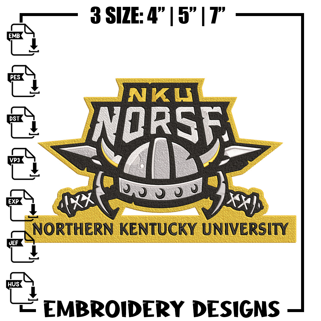 Northern Kentucky logo embroidery design, NCAA embroidery, S | Inspire ...