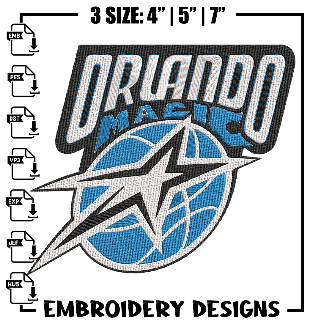 Orlando Magic design embroidery design, NBA embroidery, Spor - Inspire ...
