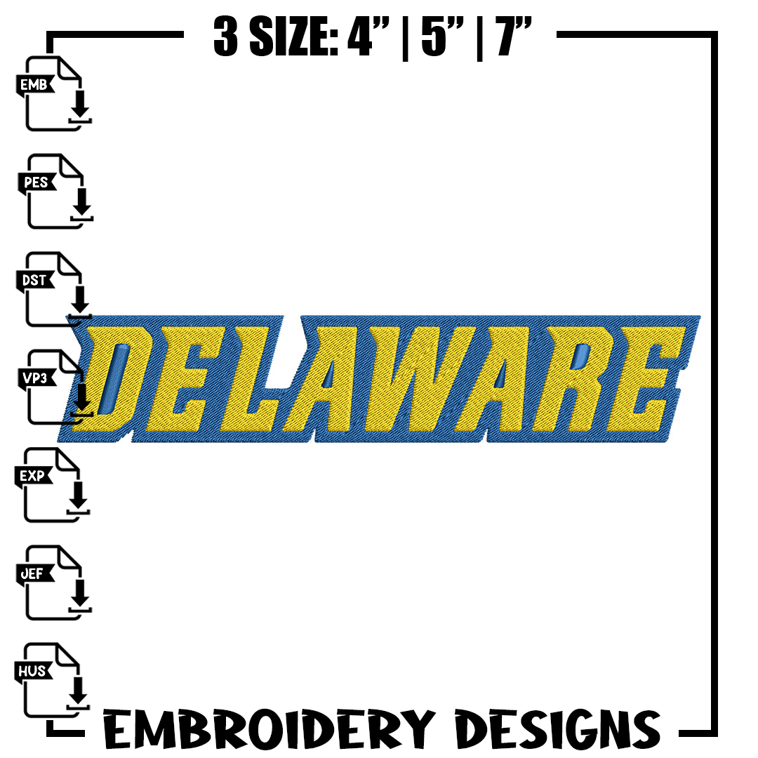 University of Delaware logo embroidery design, NCAA embroide - Inspire ...