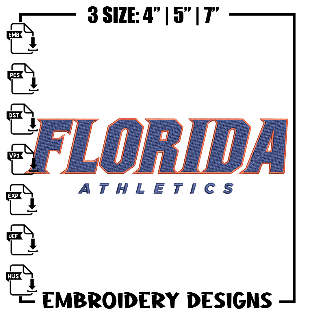 University of Florida logo embroidery design, NCAA embroider - Inspire ...