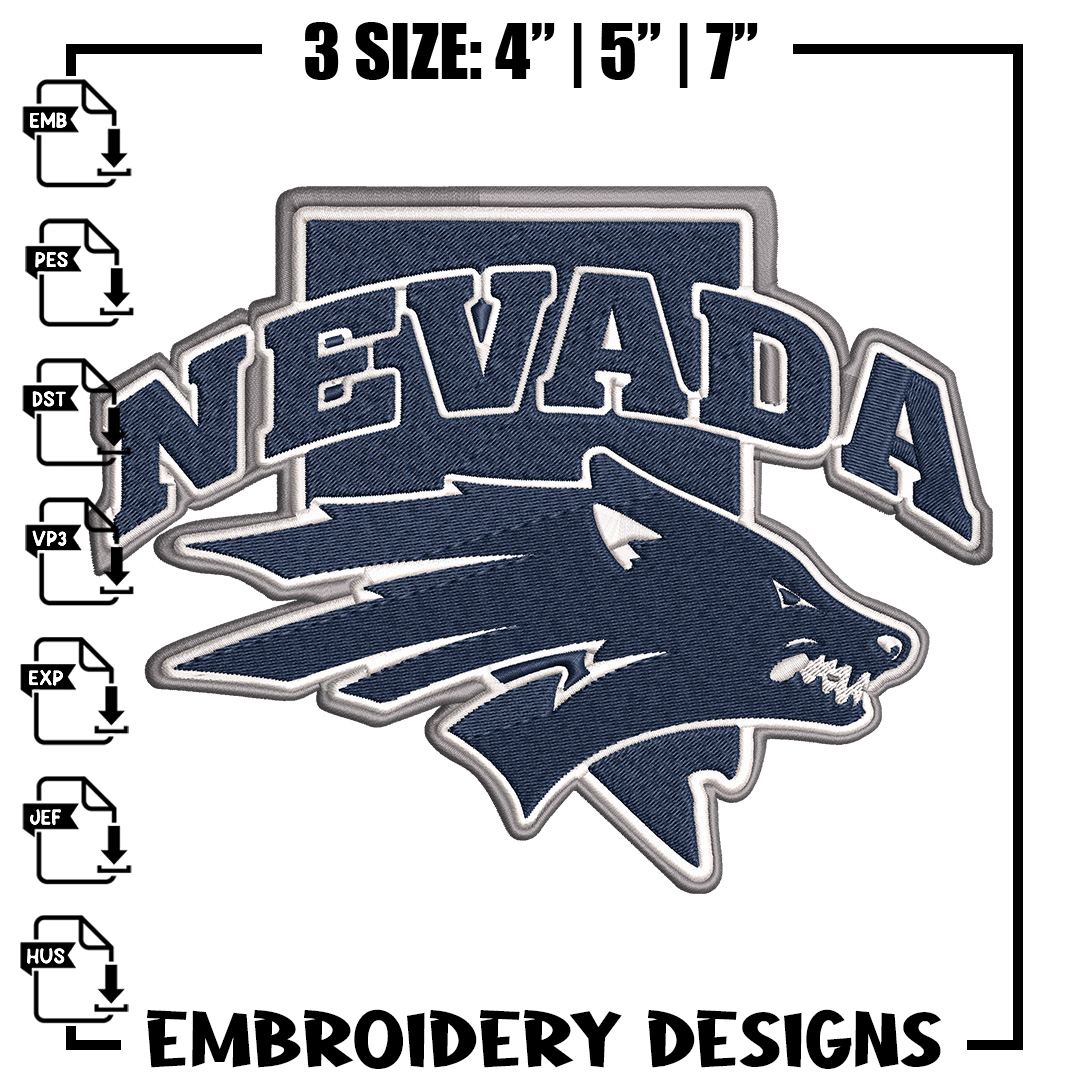 University of Nevada logo embroidery design, NCAA embroidery - Inspire ...