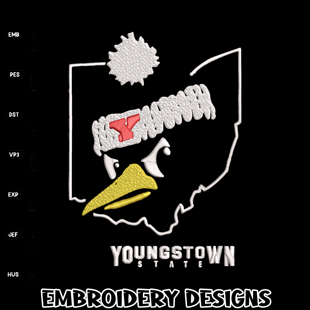 Youngstown State logo embroidery design, Sport embroidery, l - Inspire ...