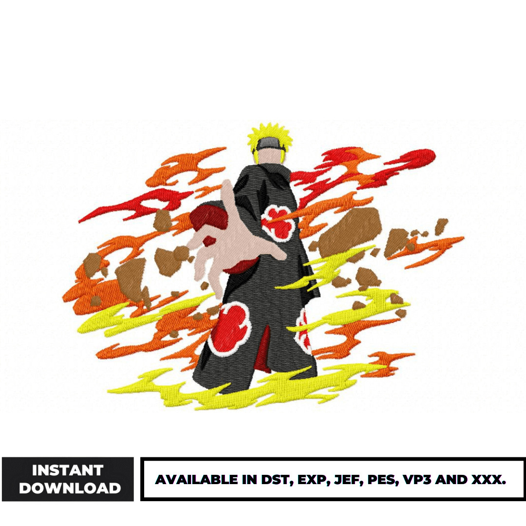 Akatsuki naruto embroidery design | Inspire Uplift