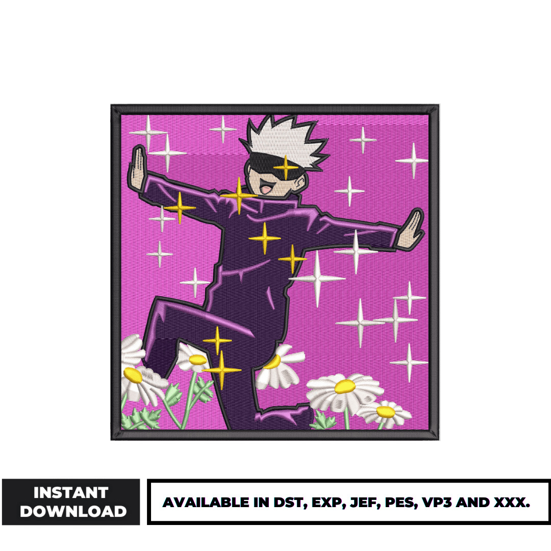 Gojo meme embroidery design | Inspire Uplift