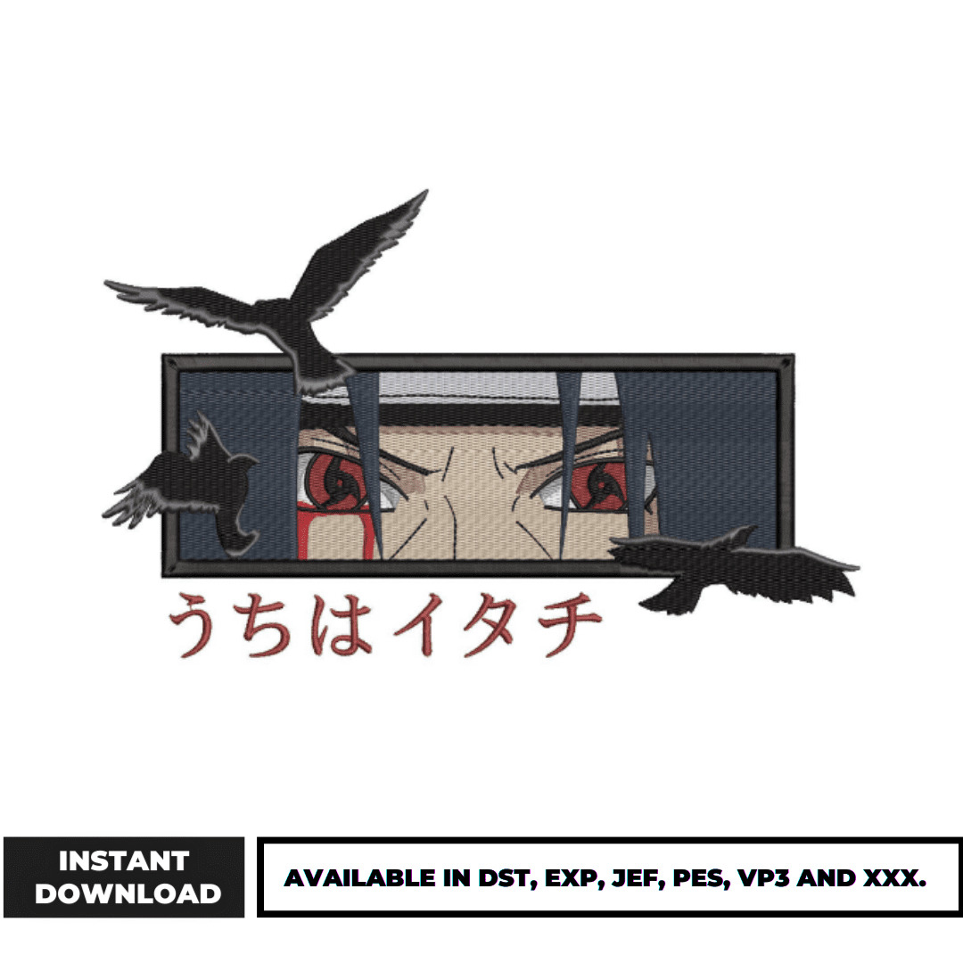 Itachi mangekyou sharingan embroidery design (2) | Inspire Uplift