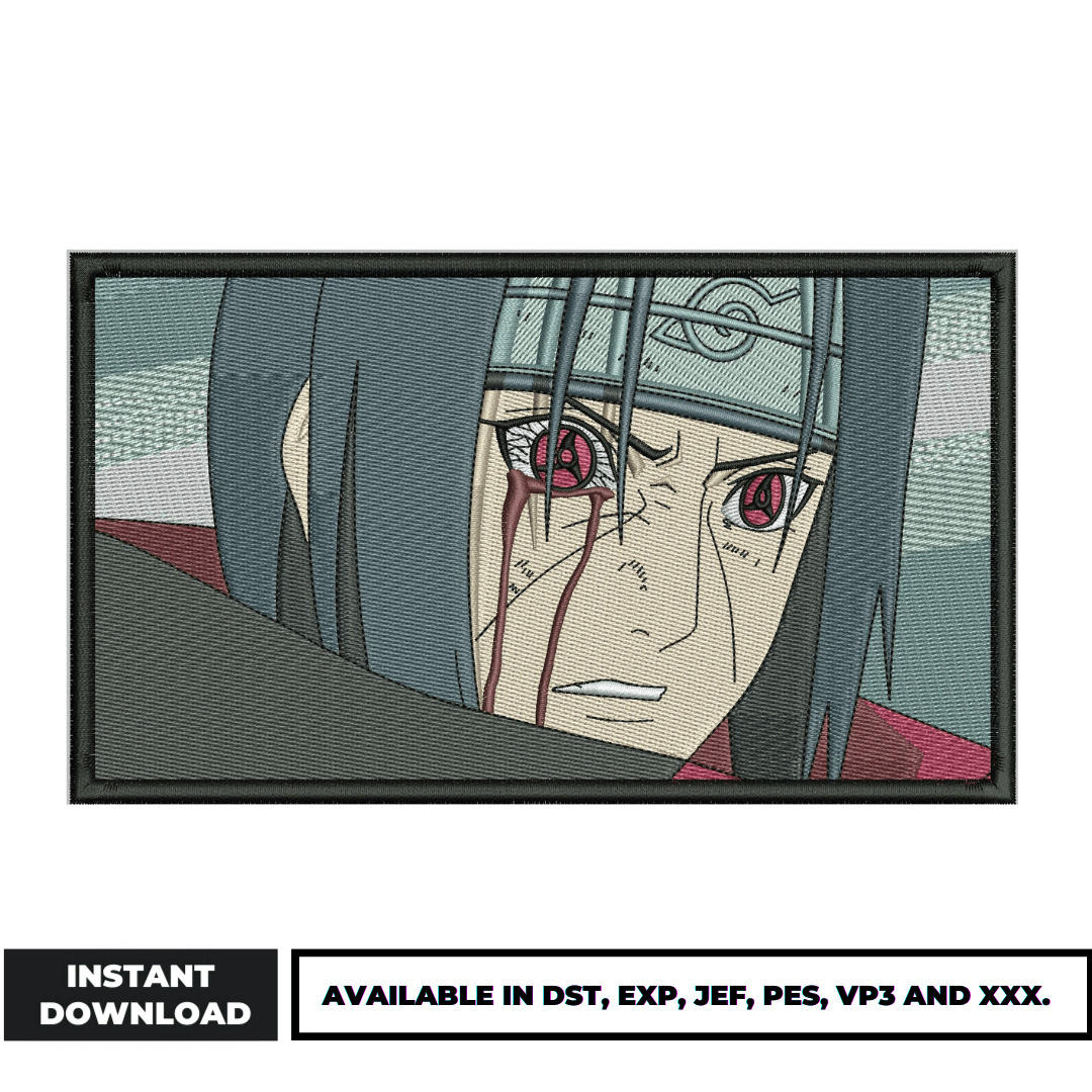 Itachi sharingan box embroidery design | Inspire Uplift