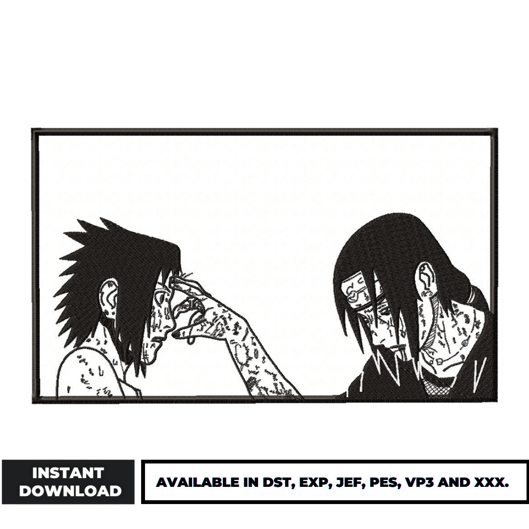 Itachi vs sasuke box embroidery design | Inspire Uplift