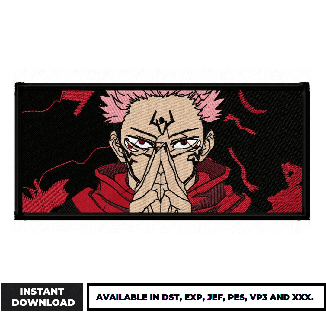 Jujutsu kaisen sukuna box embroidery design (2) | Inspire Uplift