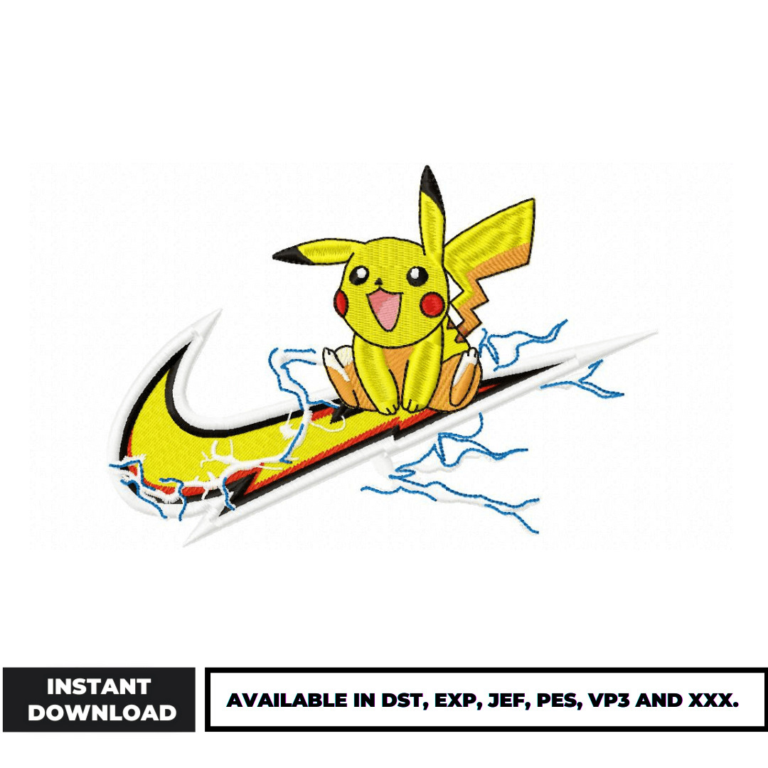 Nike x pikachu embroidery design | Inspire Uplift