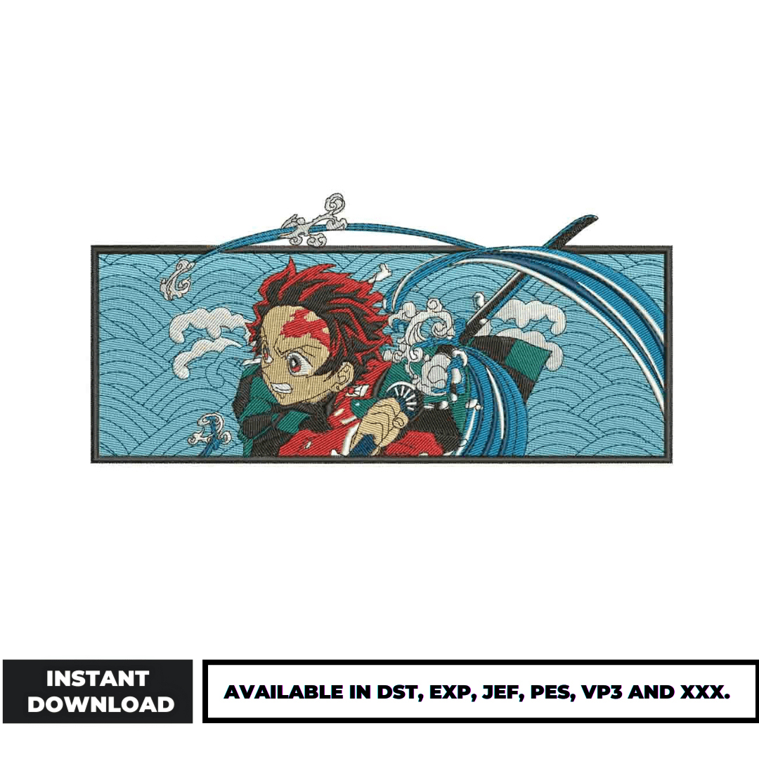 Tanjiro box demon slayer embroidery design | Inspire Uplift
