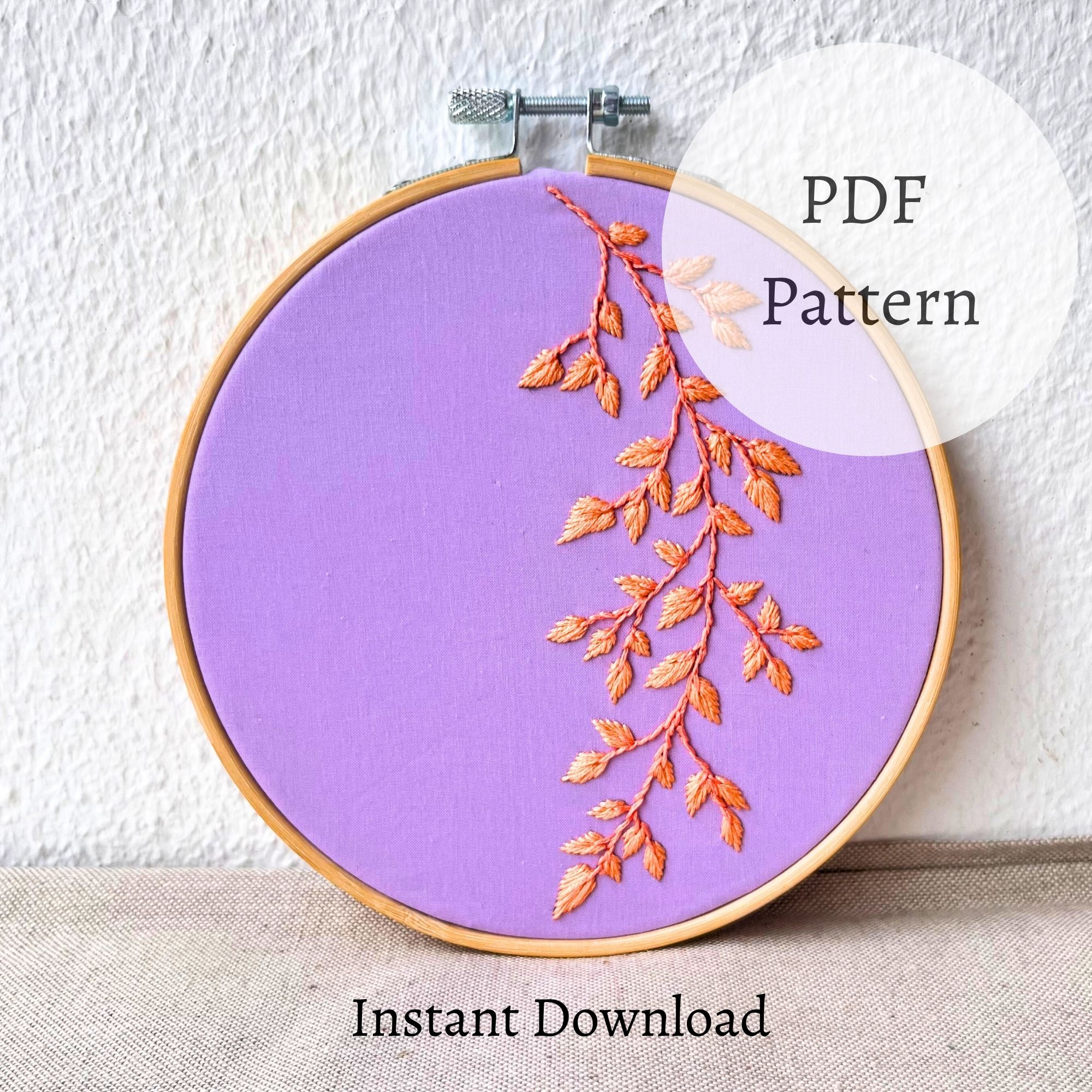 Botanical PDF pattern , Flowers Pdf pattern , beginner embro | Inspire ...