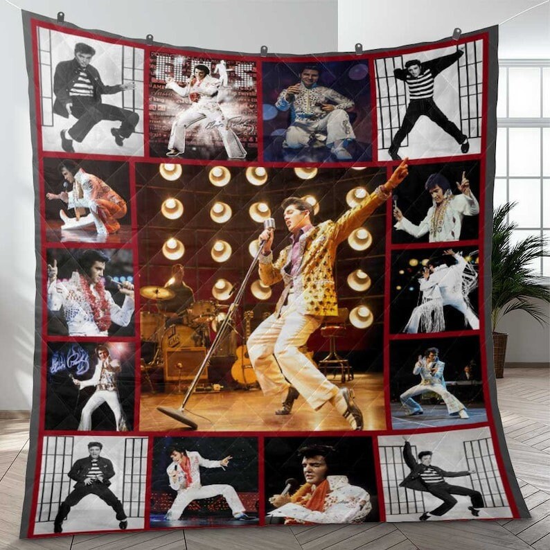Elvis Presley Album PREMIUM Fleece Blanket, King Of Rock and - Inspire ...