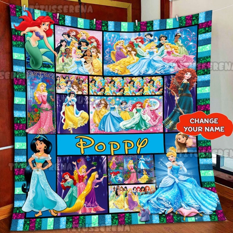 Disney Princess Quilt, Disney Princess Blanket, Disney Birt - Inspire ...