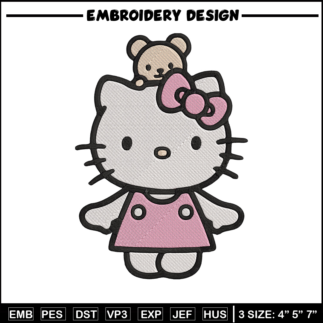 Hello kitty pink Embroidery Design, Hello kitty Embroidery, | Inspire ...