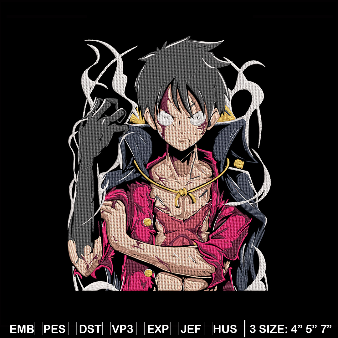 Luffy poster Embroidery Design,One piece Embroidery, Embroid | Inspire ...