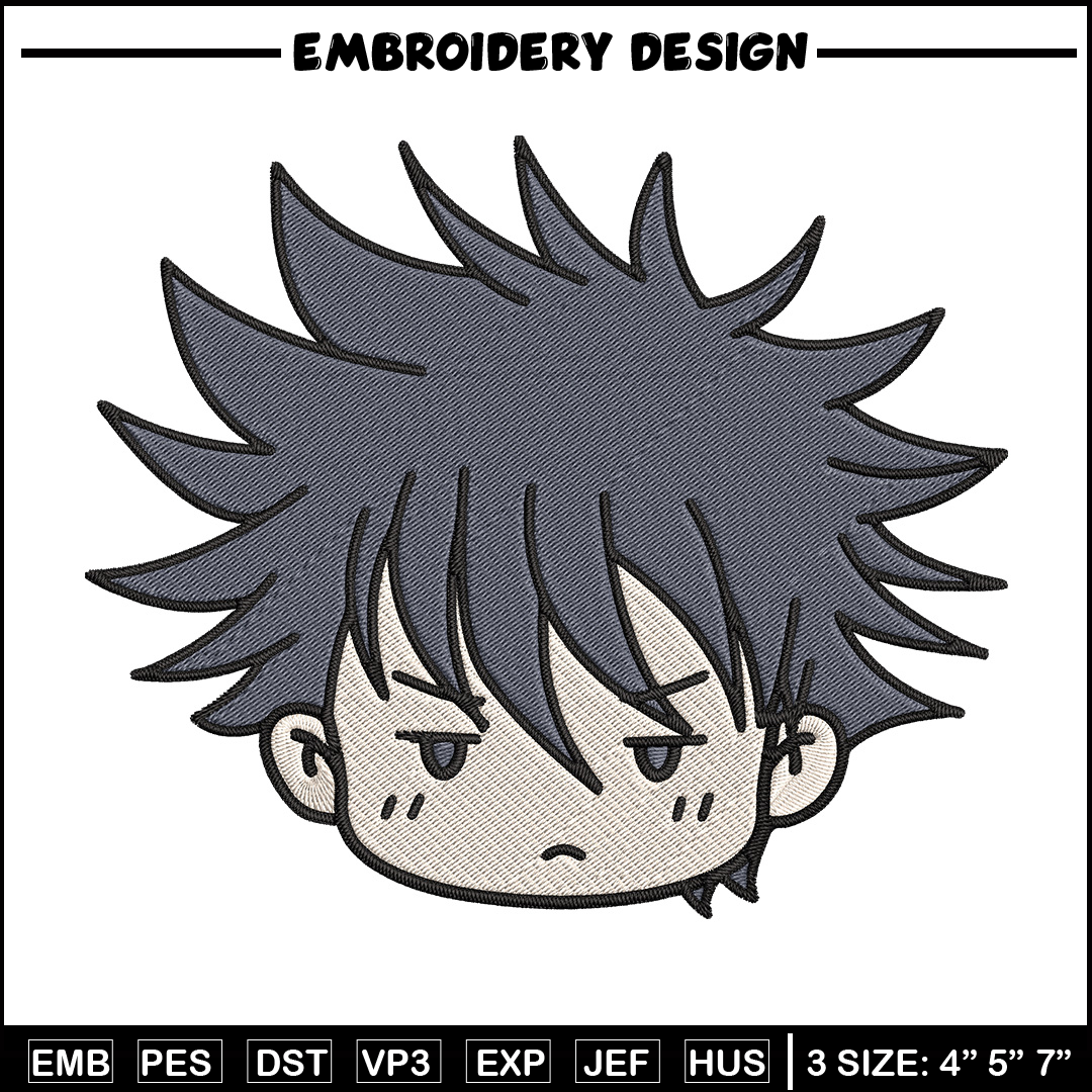 Megumi chibi Embroidery Design, Jujutsu Embroidery, Embroide | Inspire ...